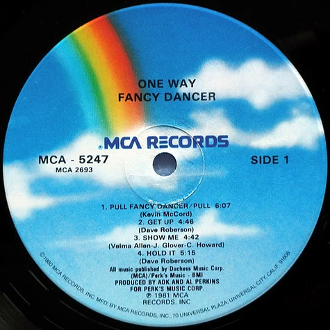 One Way - Fancy Dancer - Vinyl LP - 1981 - US - Original | HHV