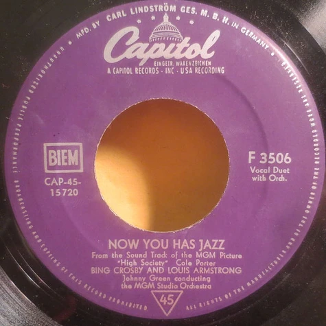 Louis Armstrong And His Band / Bing Crosby And Louis Armstrong - High ...