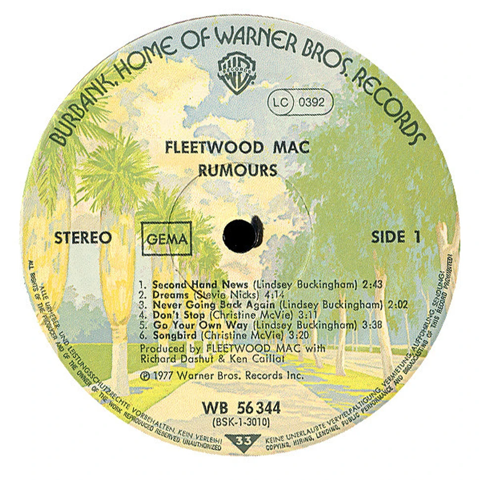 Fleetwood Mac - Rumours - Vinyl LP - 1977 - DE - Original | HHV