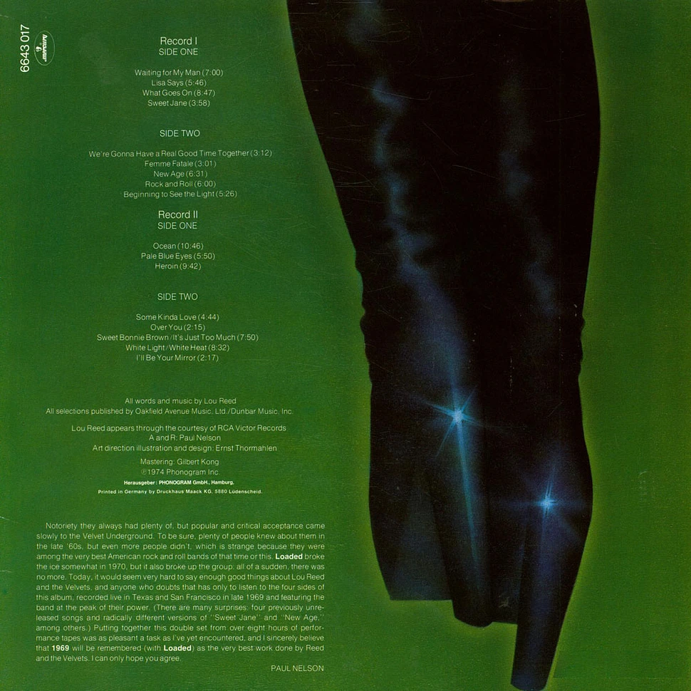 The Velvet Underground - 1969 Velvet Underground Live With Lou Reed ...