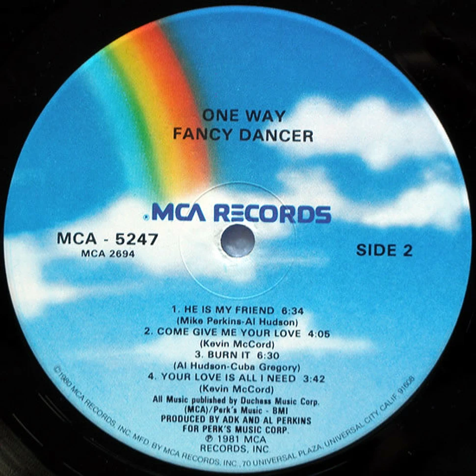 One Way - Fancy Dancer - Vinyl LP - 1981 - US - Original | HHV
