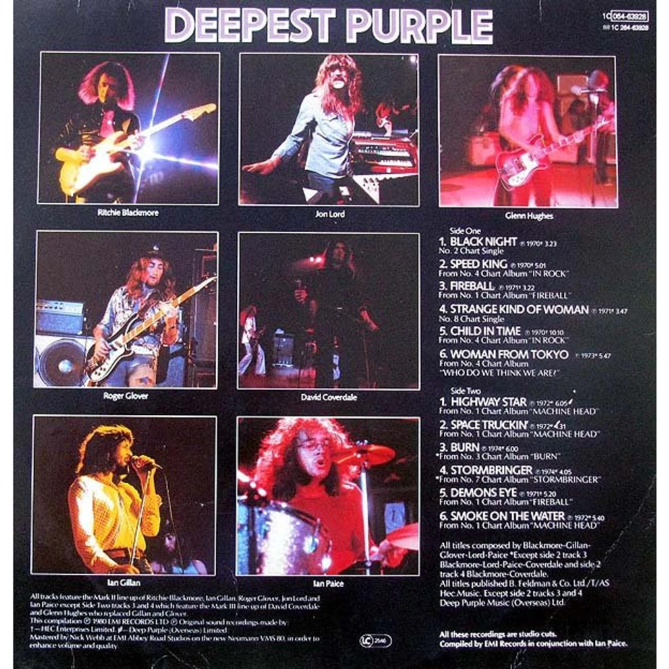 Deep Purple - Deepest Purple - The Very Best Of Deep Purple - Vinyl LP ...