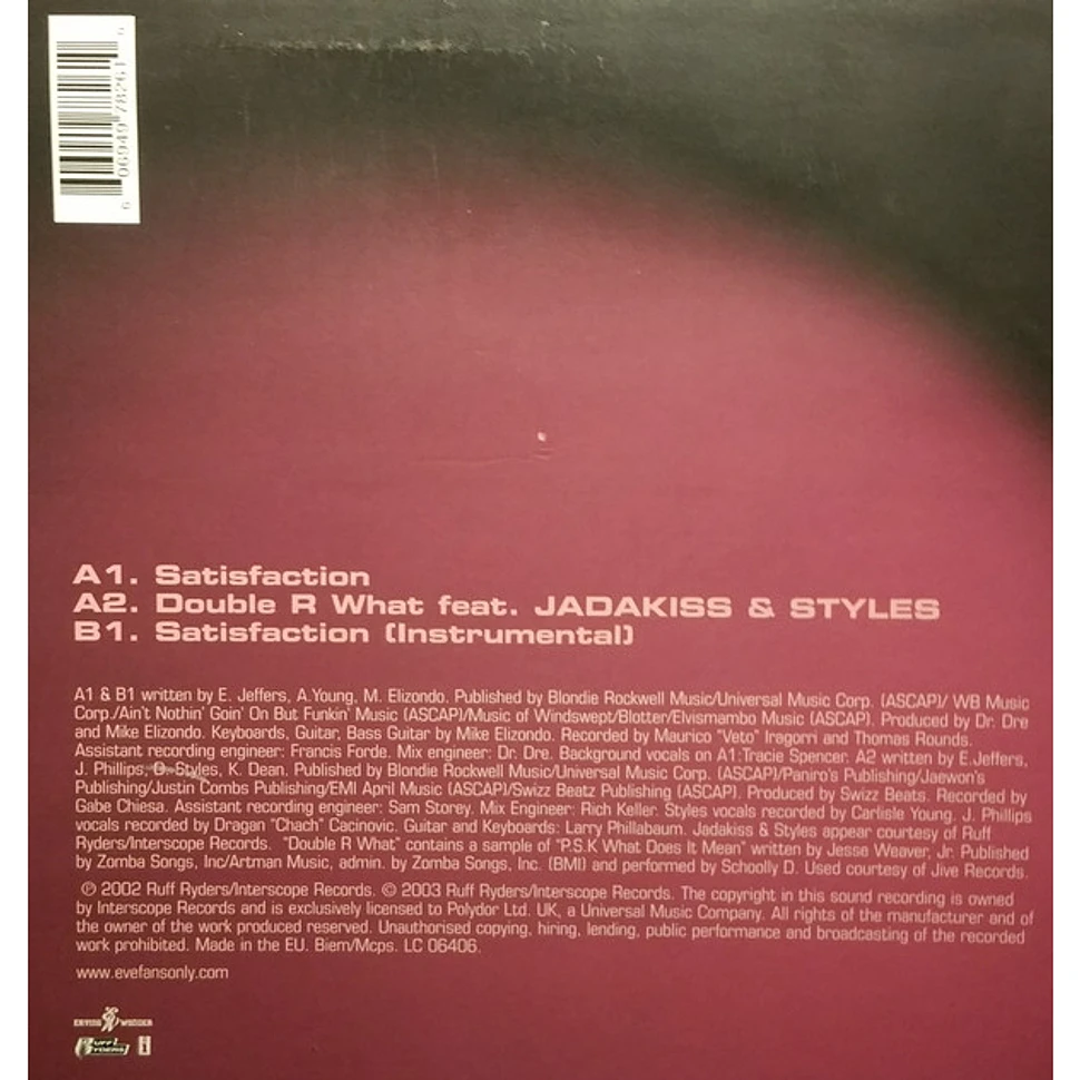 Eve - Satisfaction - Vinyl 12" - 2002 - EU - Original | HHV