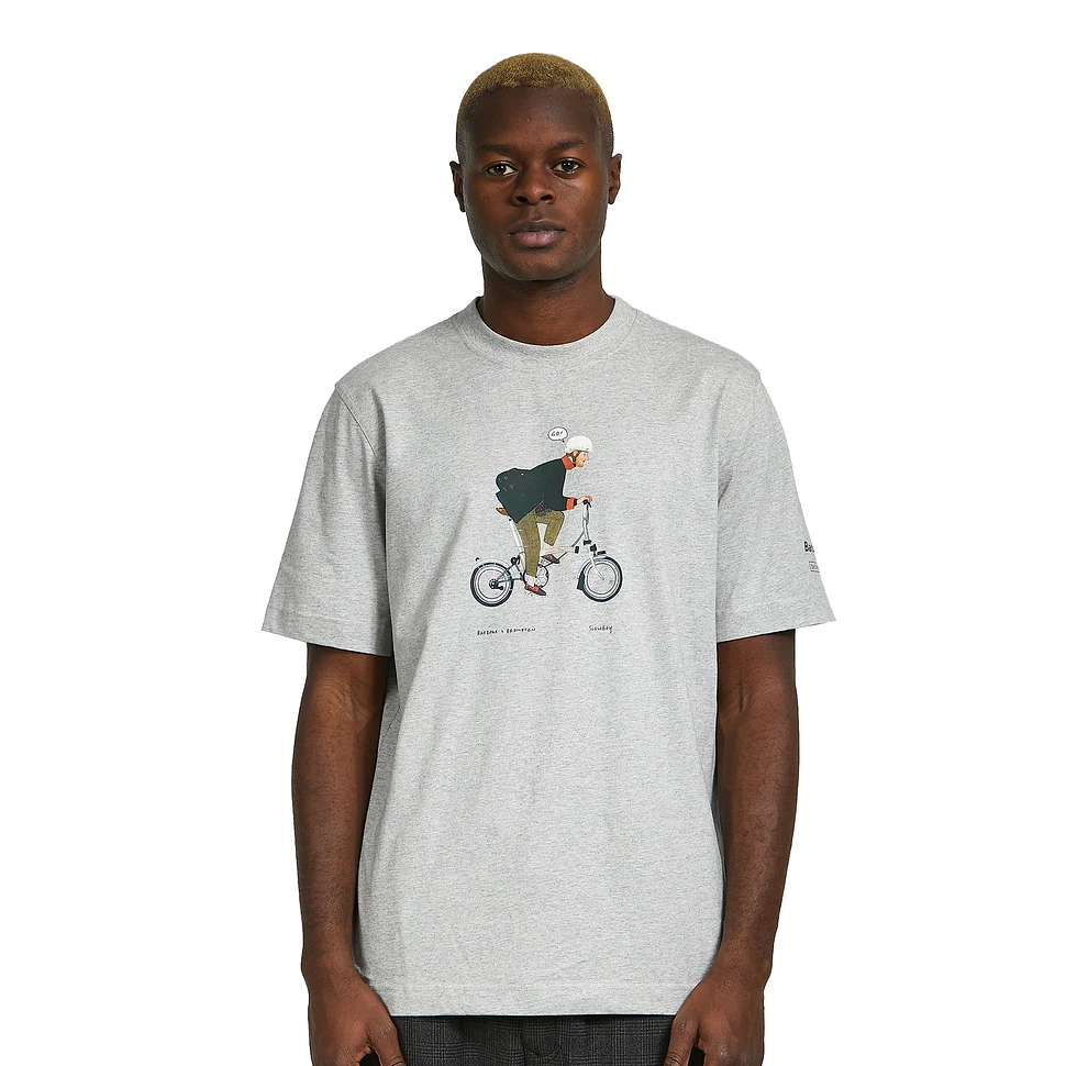 Barbour x Brompton - Slowboy Go Tee (Grey Marl) | HHV