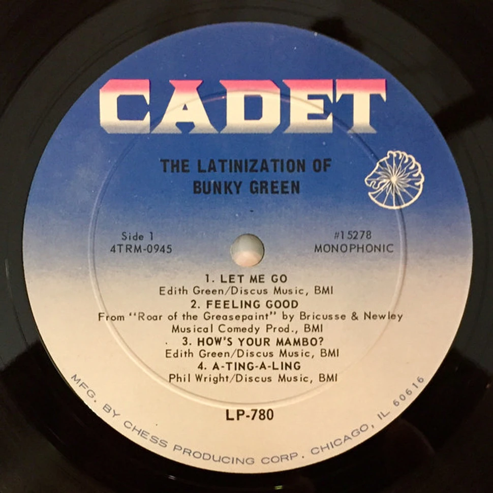 Bunky Green - The Latinization Of Bunky Green - Vinyl LP - 1966 - US ...