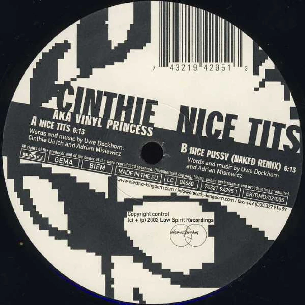 Cinthie AKA Vinyl Princess - Nice Tits - Vinyl 12" - 2002 - DE ...