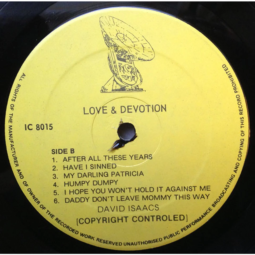 David Isaacs - Love & Devotion - Vinyl LP - 1981 - CA - Original | HHV