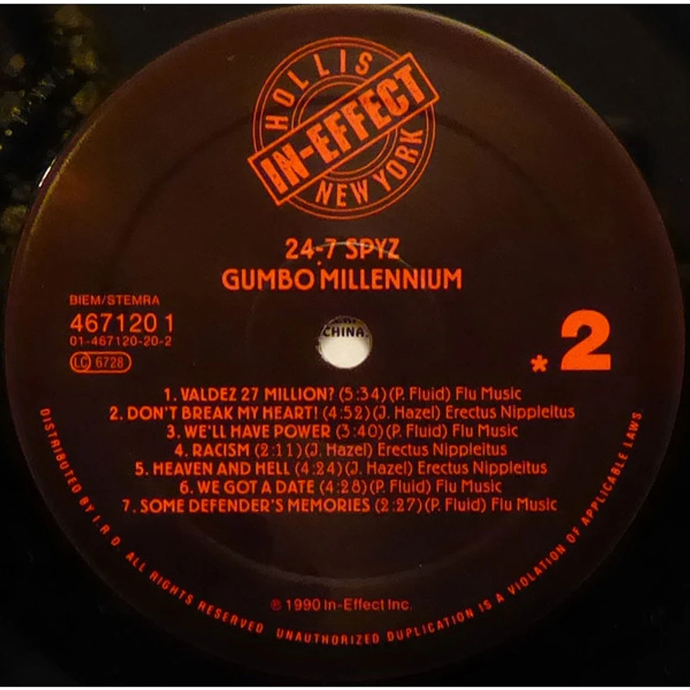 24-7 Spyz - Gumbo Millennium - Vinyl LP - 1990 - EU - Original | HHV