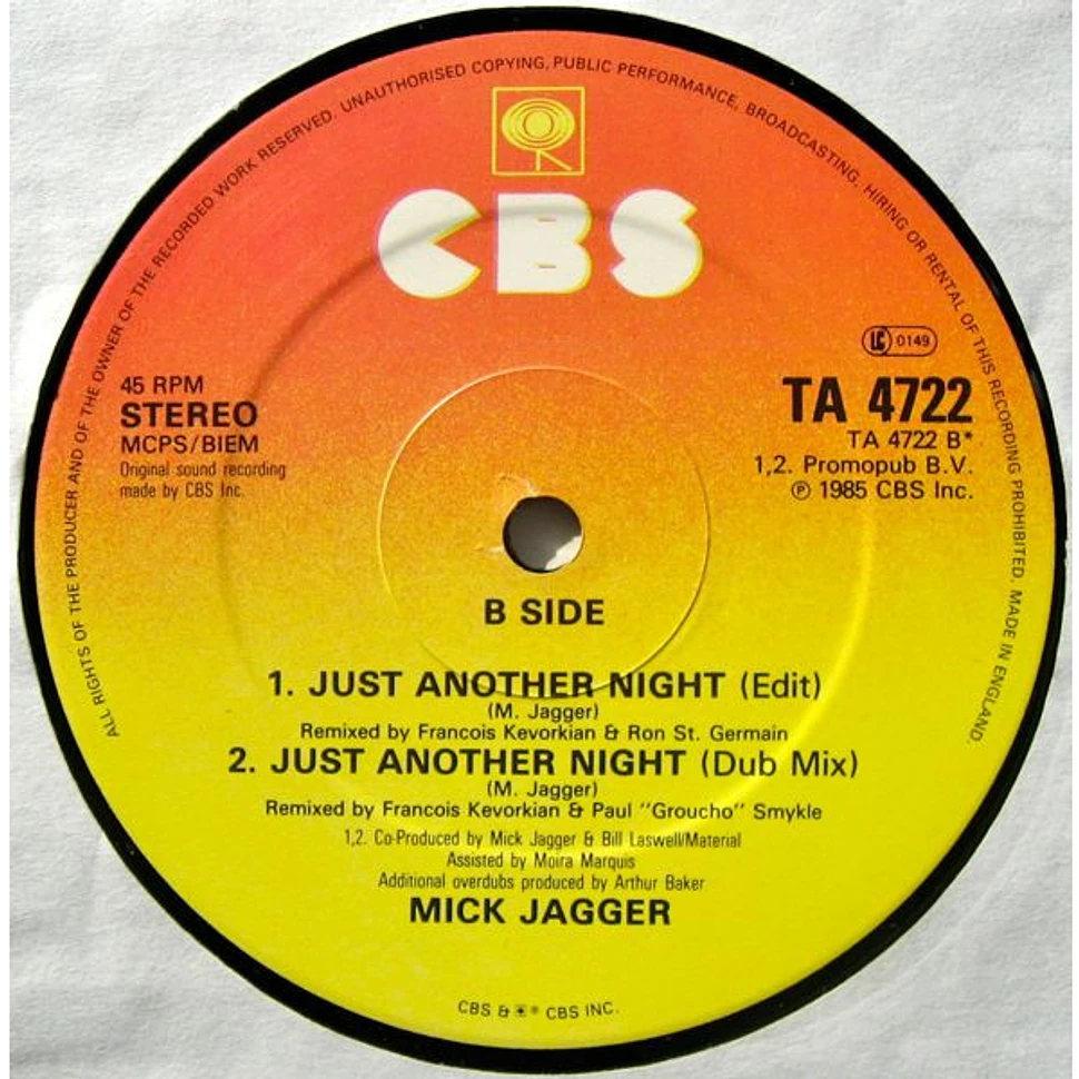 Mick Jagger - Just Another Night (Extended Remix Version) - Vinyl 12 ...