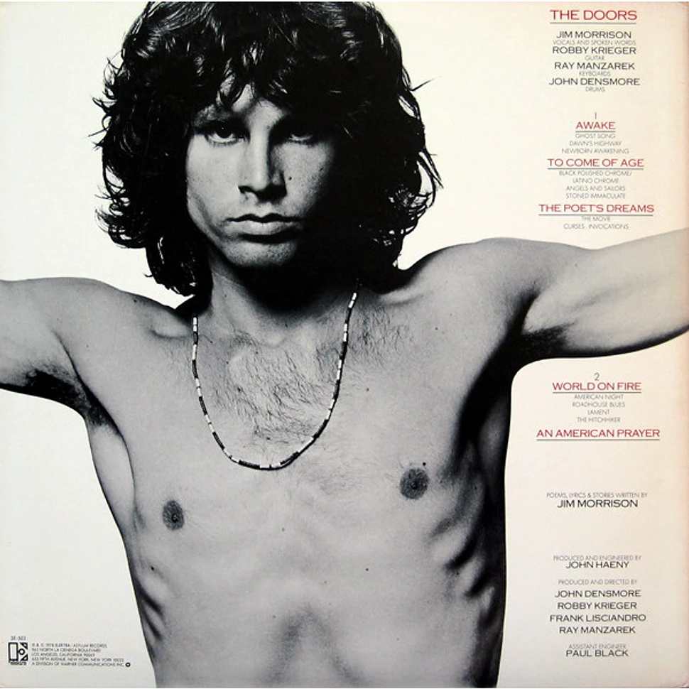 Jim Morrison Music By The Doors - An American Prayer - Vinyl LP - 1978 - US - Original | HHV
