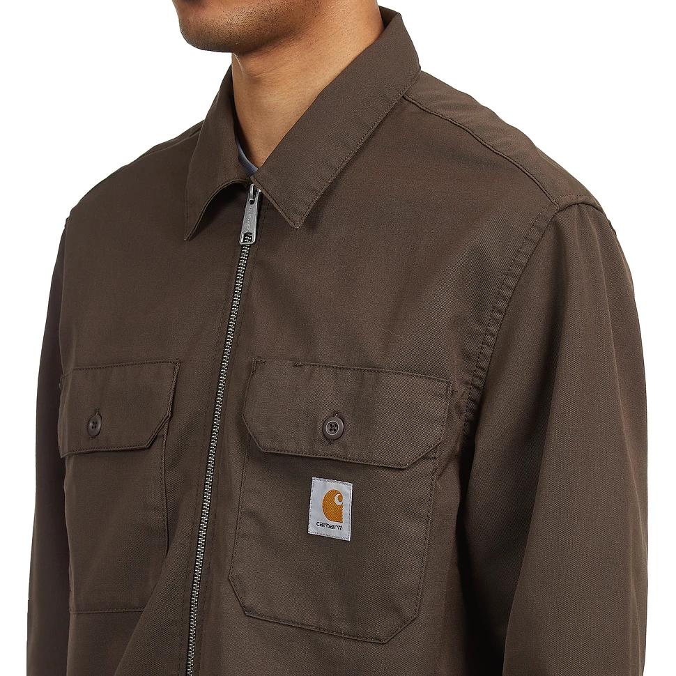 Carhartt WIP - L/S Craft Zip Shirt "Dunmore" Twill, 7.25 oz (Buckeye Rinsed) | HHV