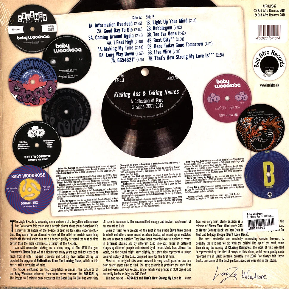 Baby Woodrose - Kicking Ass & Taking Names Transparent Green Vinyl ...