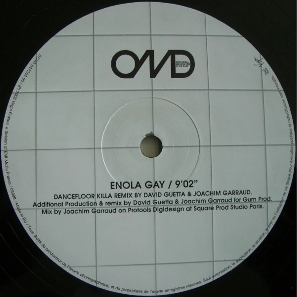 Orchestral Manoeuvres In The Dark Enola Gay Vinyl 12 2003 Fr