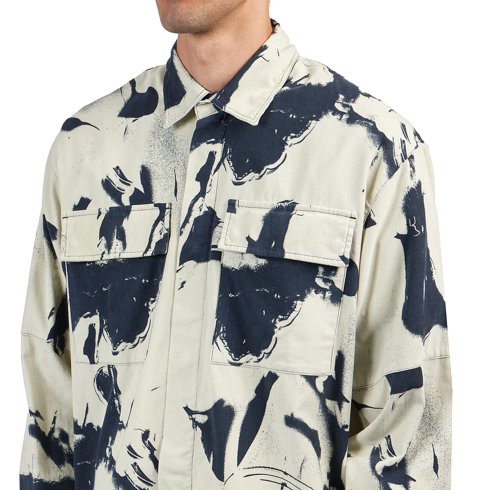 Edwin - Winter Landscape Shirt LS (Whitecap Gray / Navy Blazer) | HHV