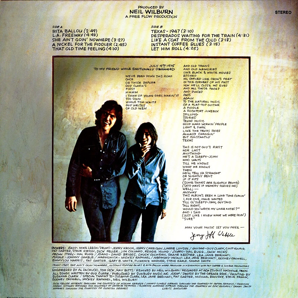 Guy Clark - Old No. 1 - Vinyl LP - 1976 - JP - Original | HHV