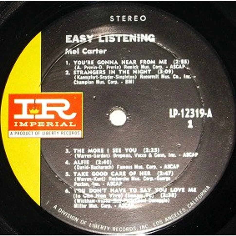Mel Carter - Easy Listening - Vinyl LP - 1966 - US - Original | HHV