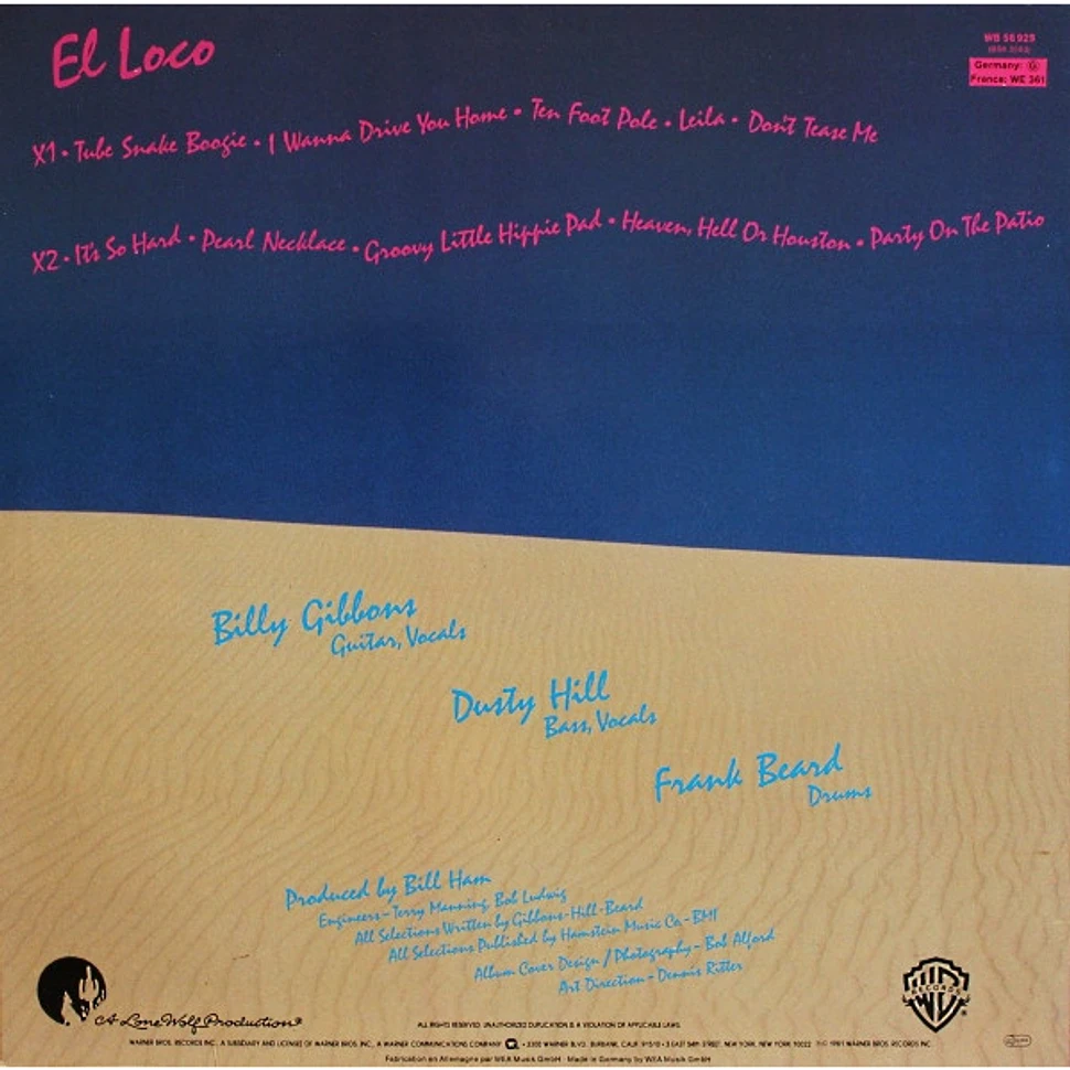 ZZ Top - El Loco - Vinyl LP - EU - Reissue | HHV