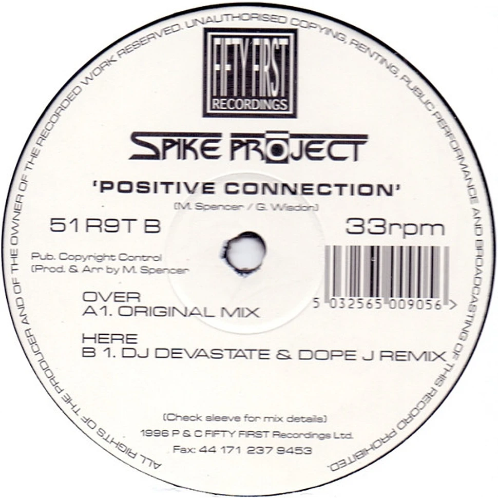 Spike Project - Positive Connection - Vinyl 12" - 1996 - UK - Original ...