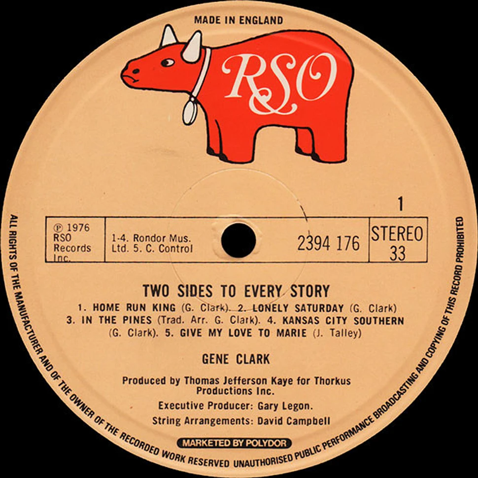 Gene Clark - Two Sides To Every Story - Vinyl LP - 1977 - UK - Original ...