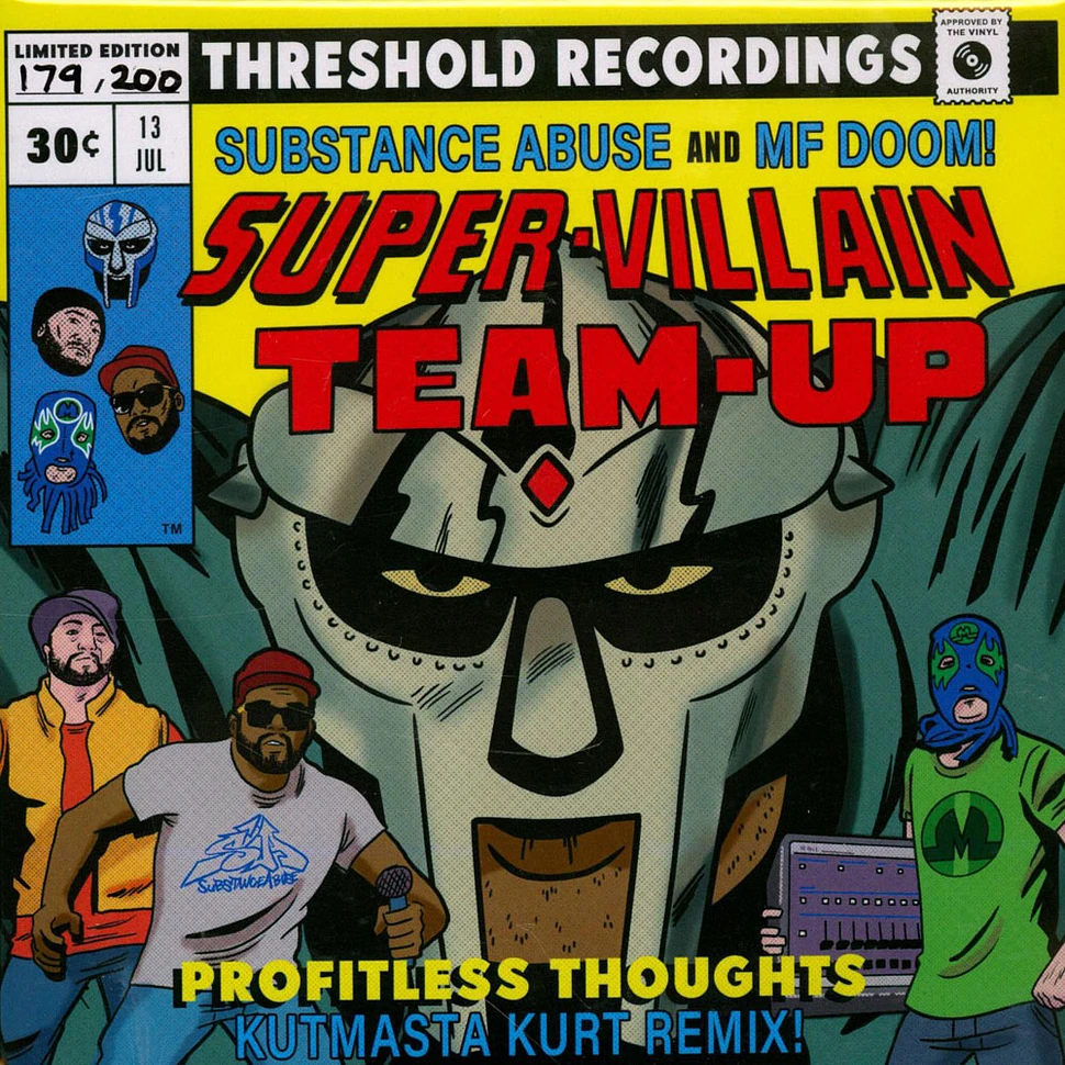 Substance Abuse & MF DOOM - Super-Villain Team-Up Black Vinyl Edition ...
