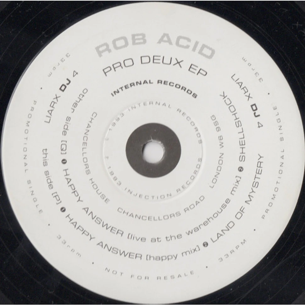 Rob Acid - Pro Deux EP - Vinyl 12" - 1993 - UK - Original | HHV