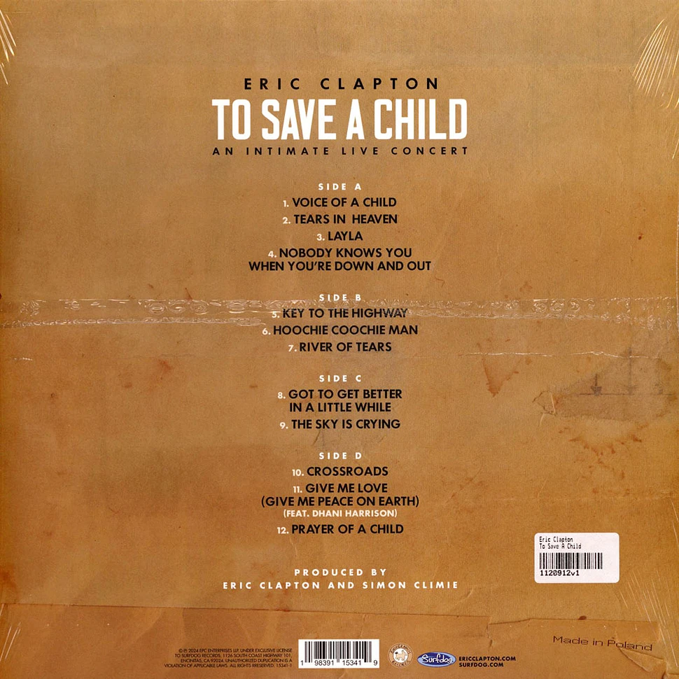 Eric Clapton - To Save A Child - Vinyl 2LP - 2024 - EU - Original | HHV