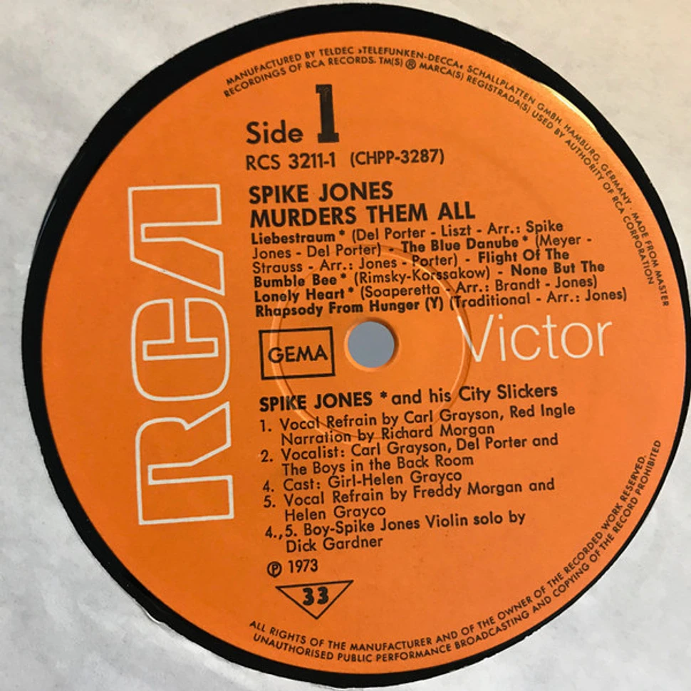 Spike Jones And His City Slickers - Spike Jones Murders Them All ...