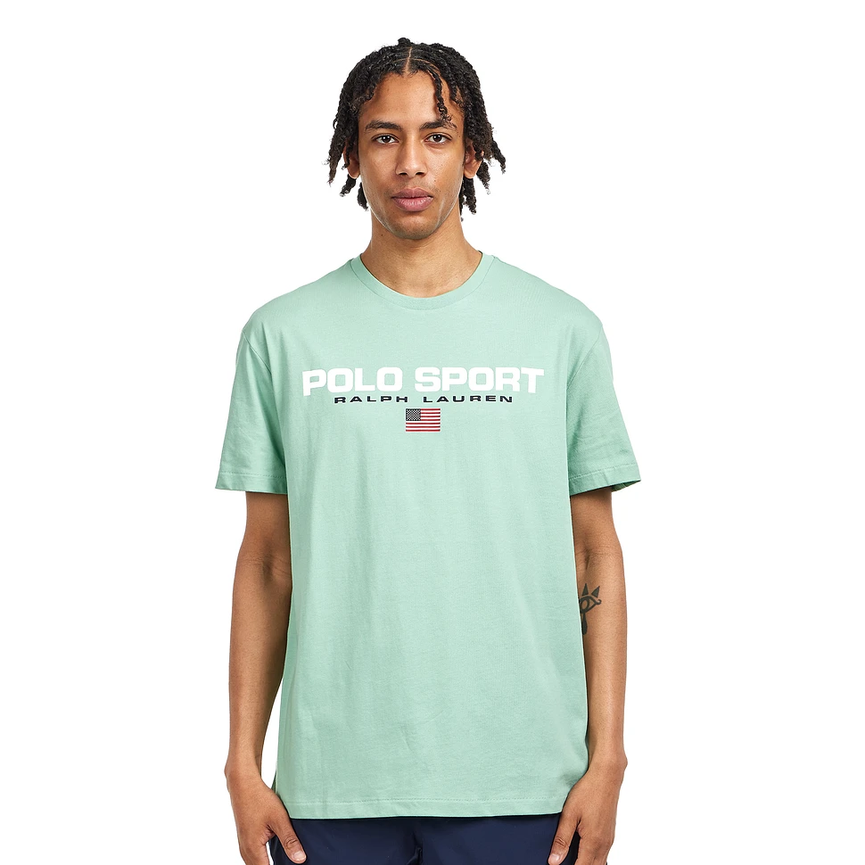 Polo Ralph Lauren - Classic Fit Polo Sport Jersey T-Shirt (Celedon / White) | HHV