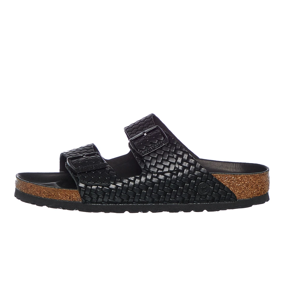 Birkenstock - W Arizona Rivet Logo (Woven Embossed Black) | HHV