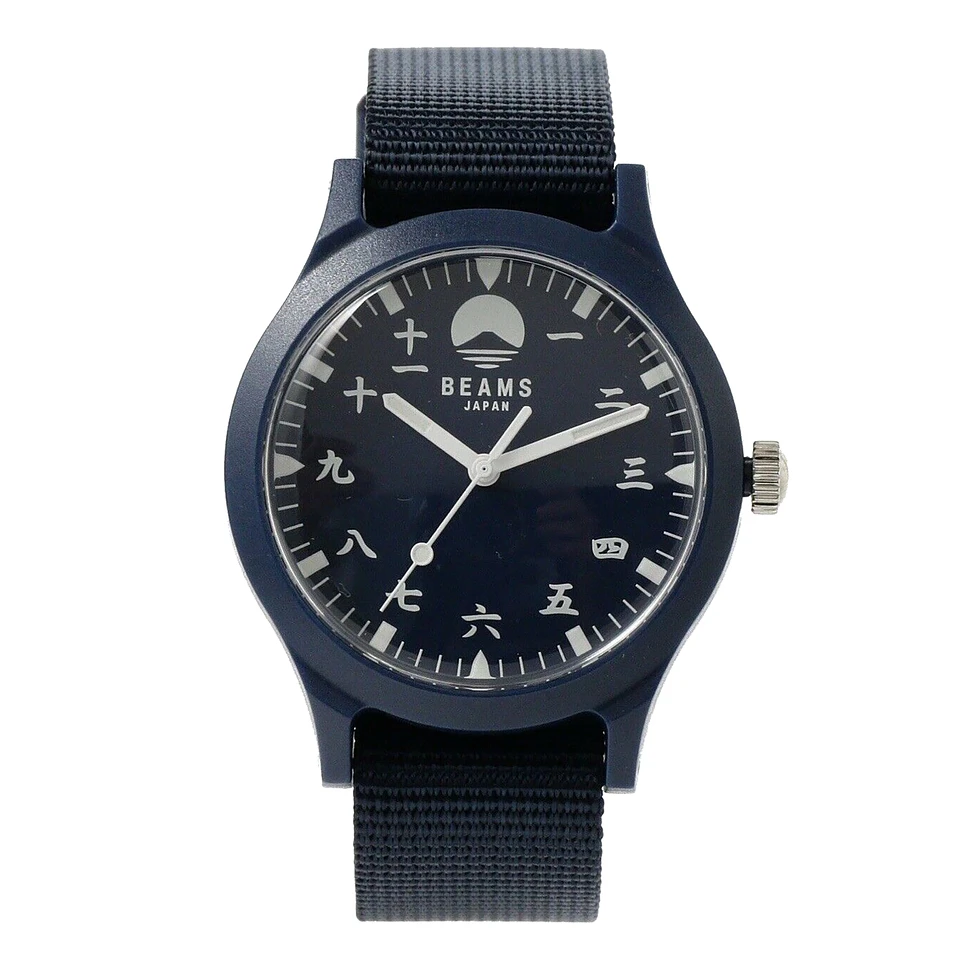 Beams Japan - Kanji Number Wrist Watch (Navy) | HHV