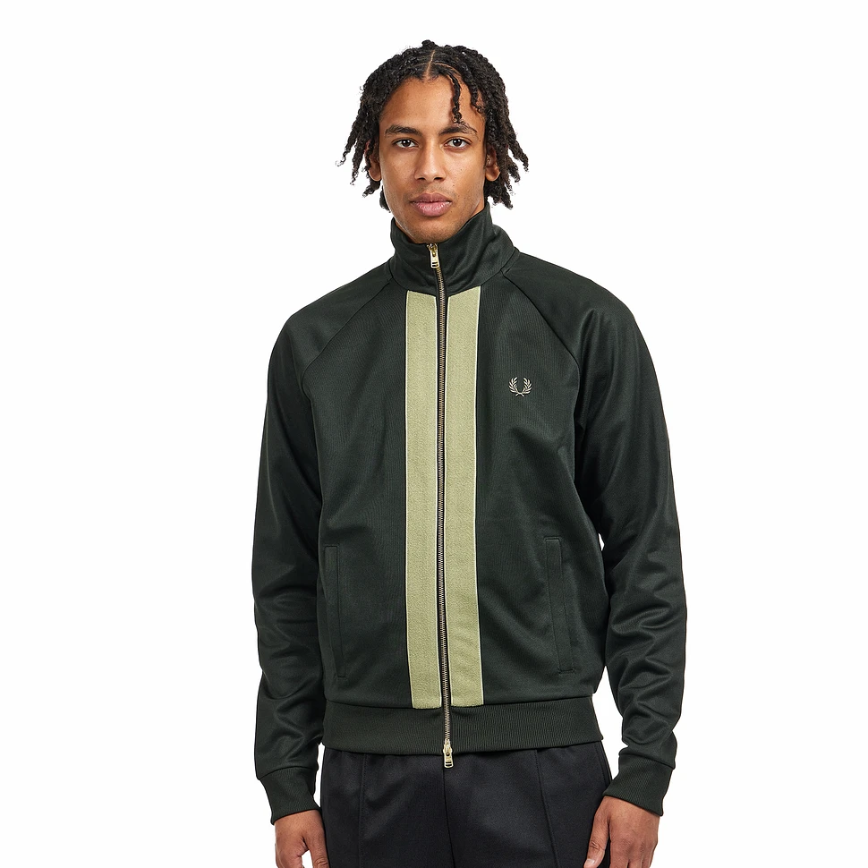 Fred Perry - Chenille Tape Track Jacket (Night Green) | HHV