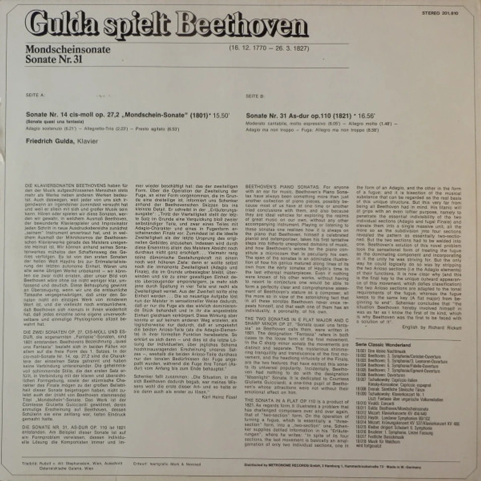 Friedrich Gulda Spielt Ludwig van Beethoven - Gulda Spielt Beethoven ...