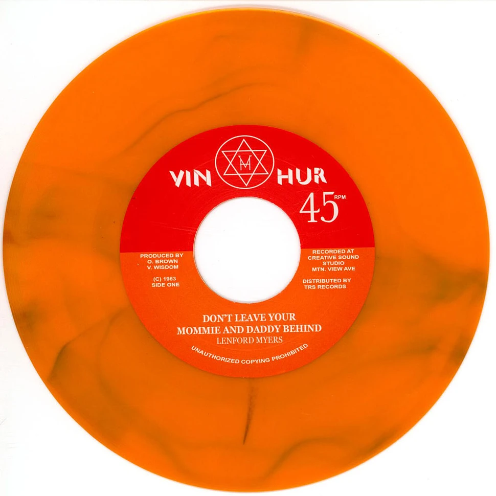Lenford Myers - Don't Leave Your Mommie & Daddy Behind Orange Marbled ...