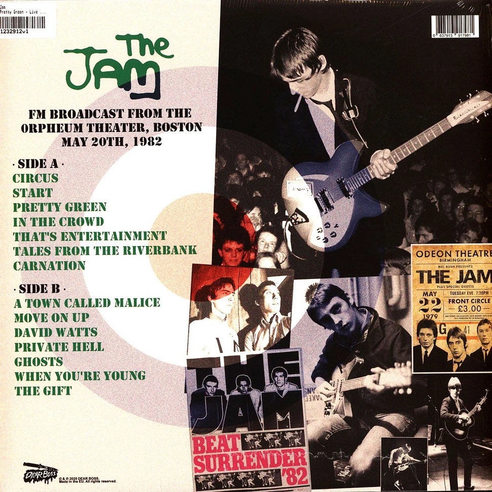 Jam - Pretty Green - Live In Boston 1982 Green Vinyl Edition - Vinyl LP ...