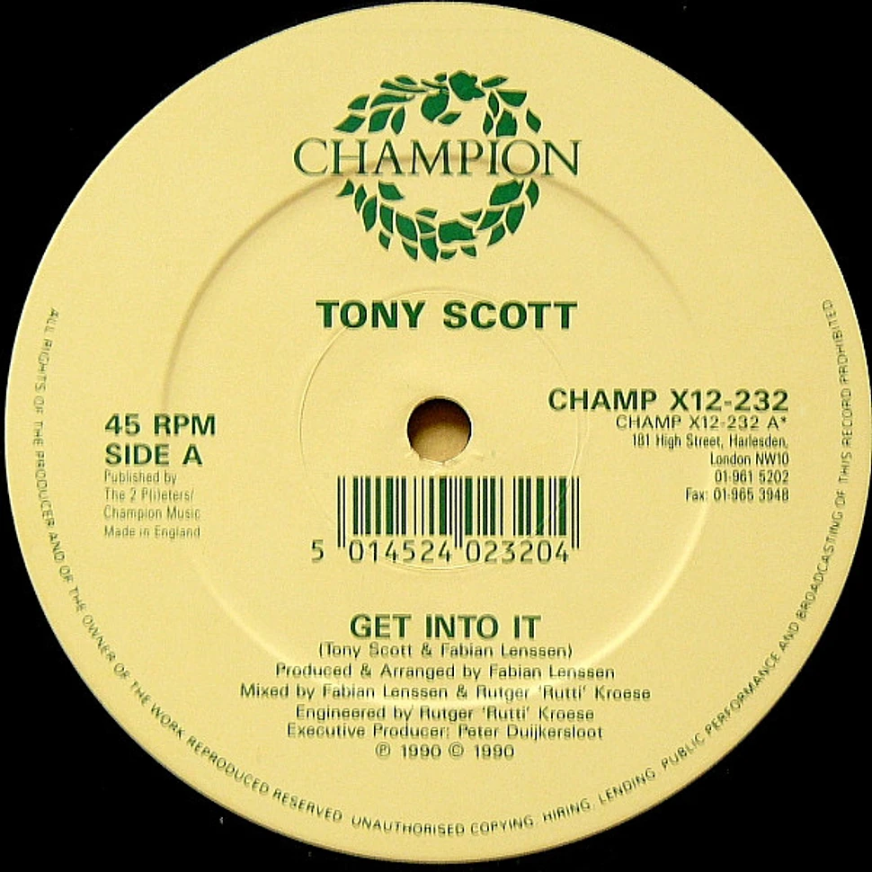 Tony Scott - Get Into It / That's How I'm Living / The Chief - Vinyl 12 ...