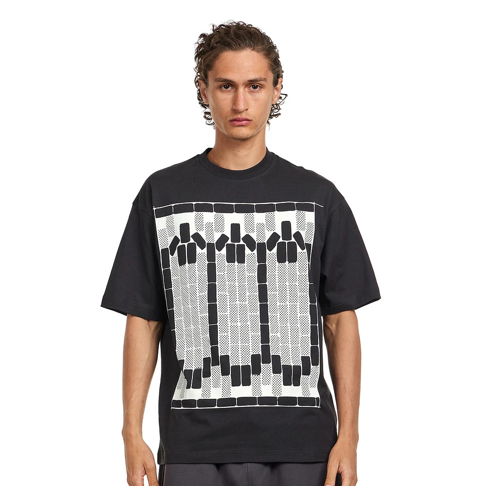 The Trilogy Tapes - Tetris Teeth T-Shirt (Black / Glow In The Dark) | HHV