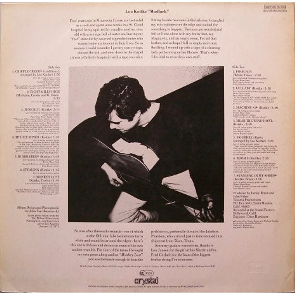 Leo Kottke - Mudlark - Vinyl LP - 1977 - DE - Reissue | HHV