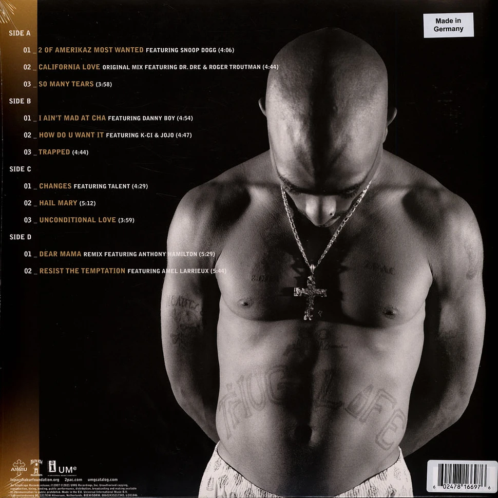 2Pac - The Best Of 2Pac Part 1: Thug HHV GSA Exclusive Gold Vinyl ...