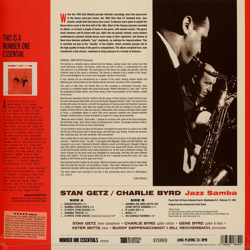 Stan Getz & Charlie Byrd - Jazz Samba - Vinyl LP - 1962 - Reissue | HHV