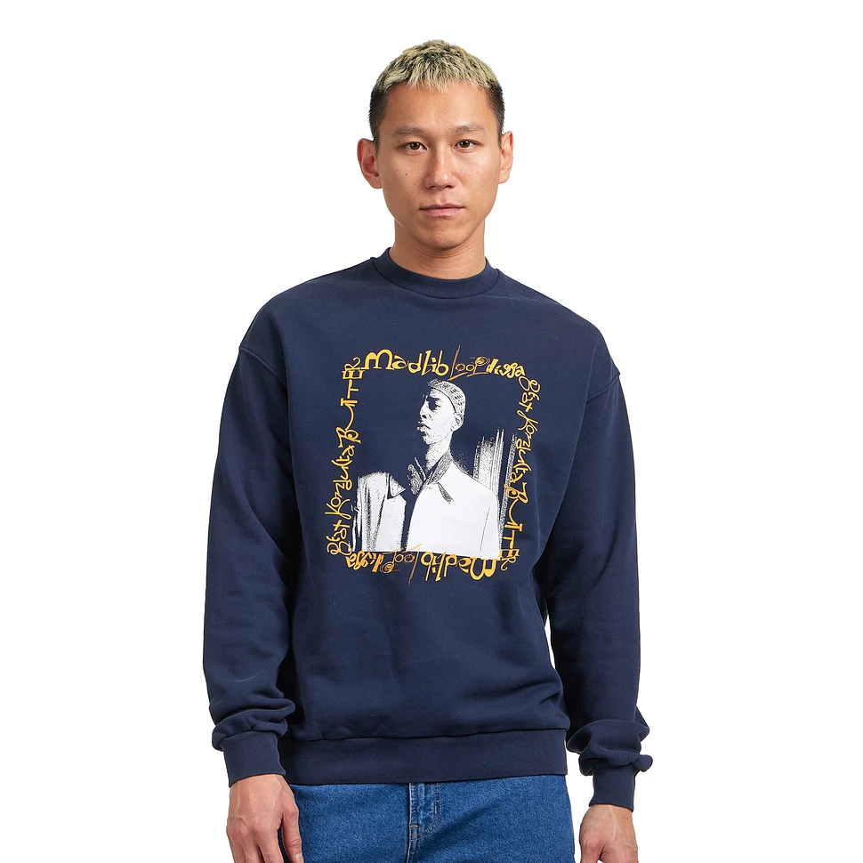 Butter Goods x Madlib - Loop Digga Crewneck (Washed Navy) | HHV