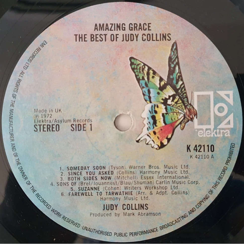 Judy Collins - Amazing Grace (The Best Of Judy Collins) - Vinyl LP ...
