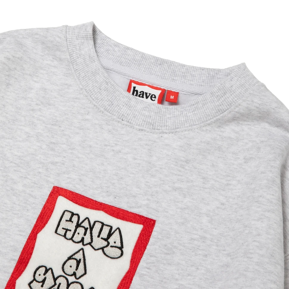 have a good time - Mosu Frame Emb Crewneck FL (Ash Gray) | HHV