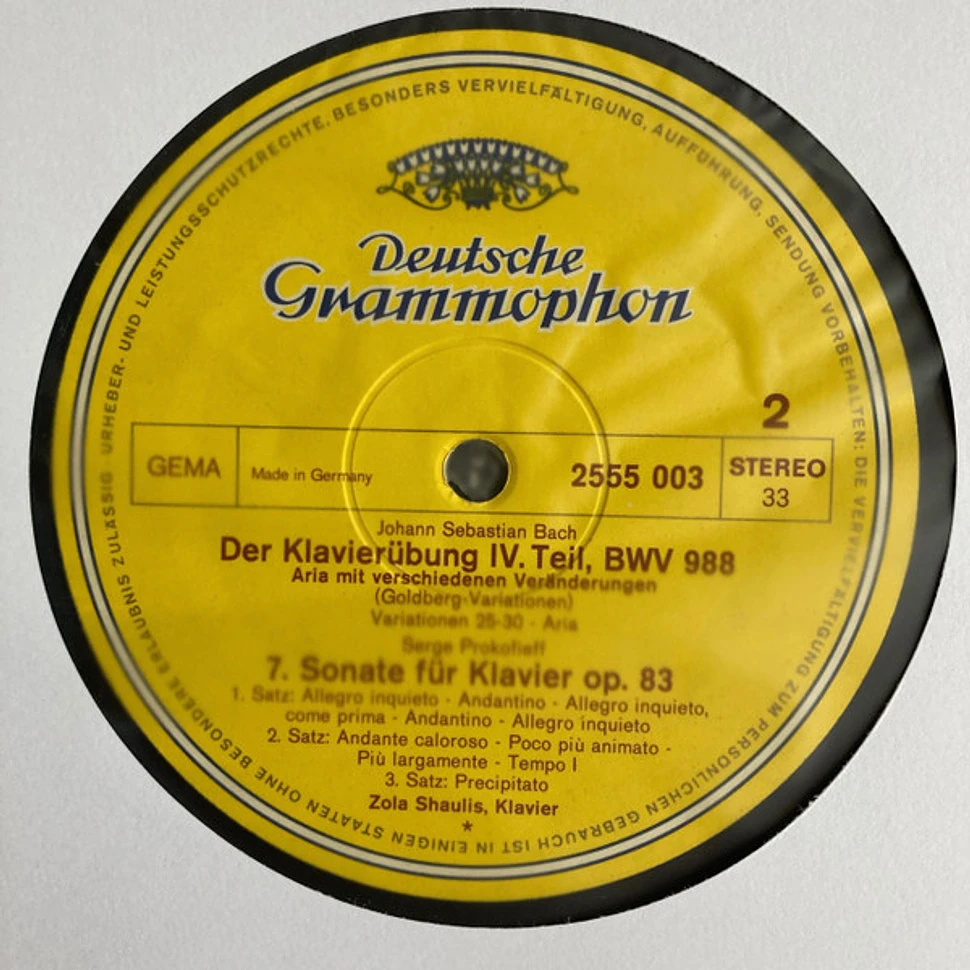 Zola Shaulis - Johann Sebastian Bach / Sergei Prokofiev - Goldberg ...