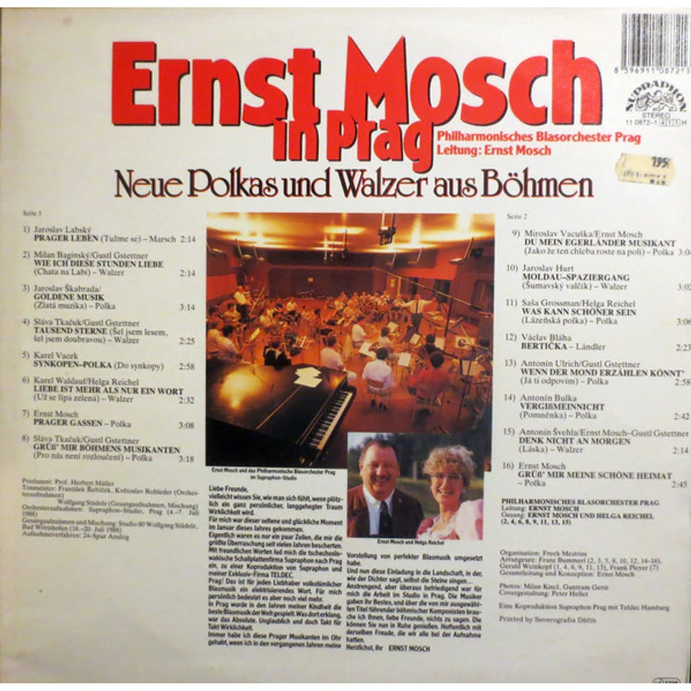 Philharmonisches Blasorchester Prag , Leitung: Ernst Mosch - Ernst ...