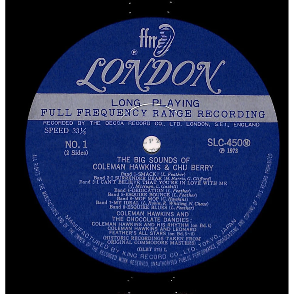 Coleman Hawkins And Leon "Chu" Berry - The Big Sounds Of Coleman ...