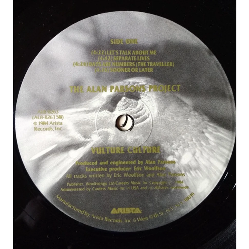 The Alan Parsons Project - Vulture Culture - Vinyl LP - 1985 - US - Original | HHV