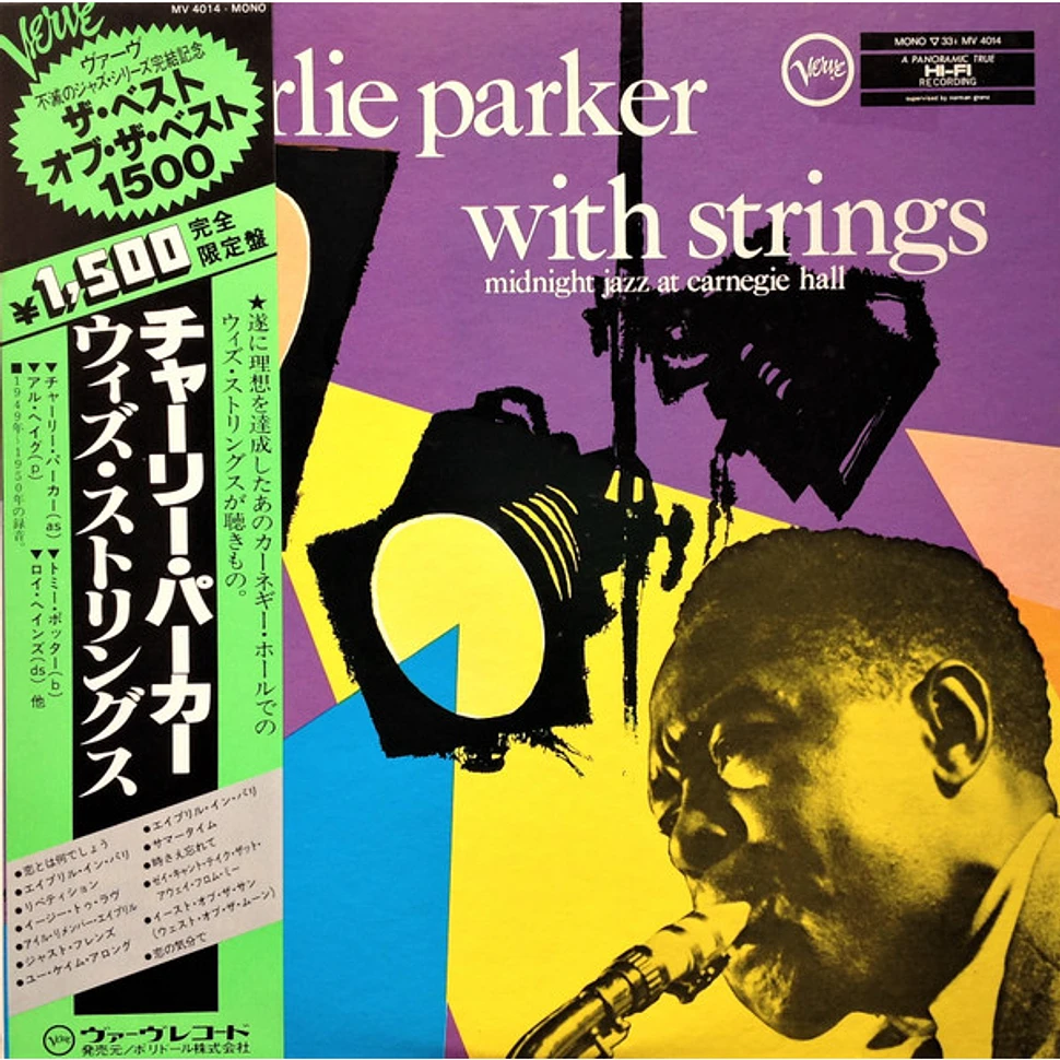 Charlie Parker With Strings - Midnight Jazz At Carnegie Hall - Vinyl LP ...