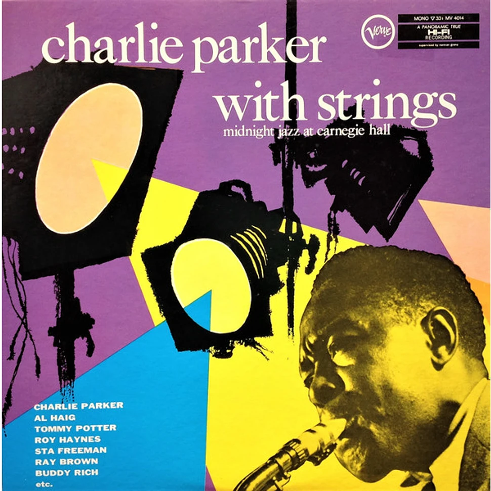 Charlie Parker With Strings - Midnight Jazz At Carnegie Hall - Vinyl LP ...