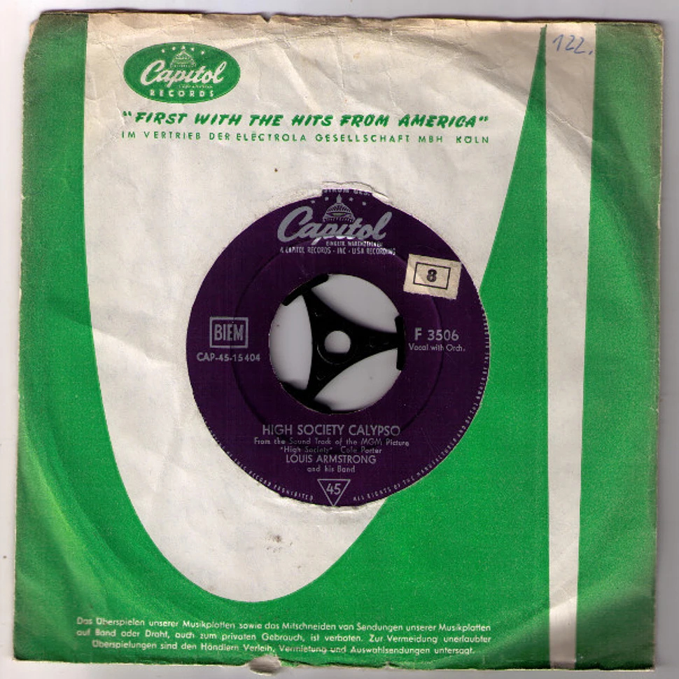 Louis Armstrong And His Band / Bing Crosby And Louis Armstrong - High ...