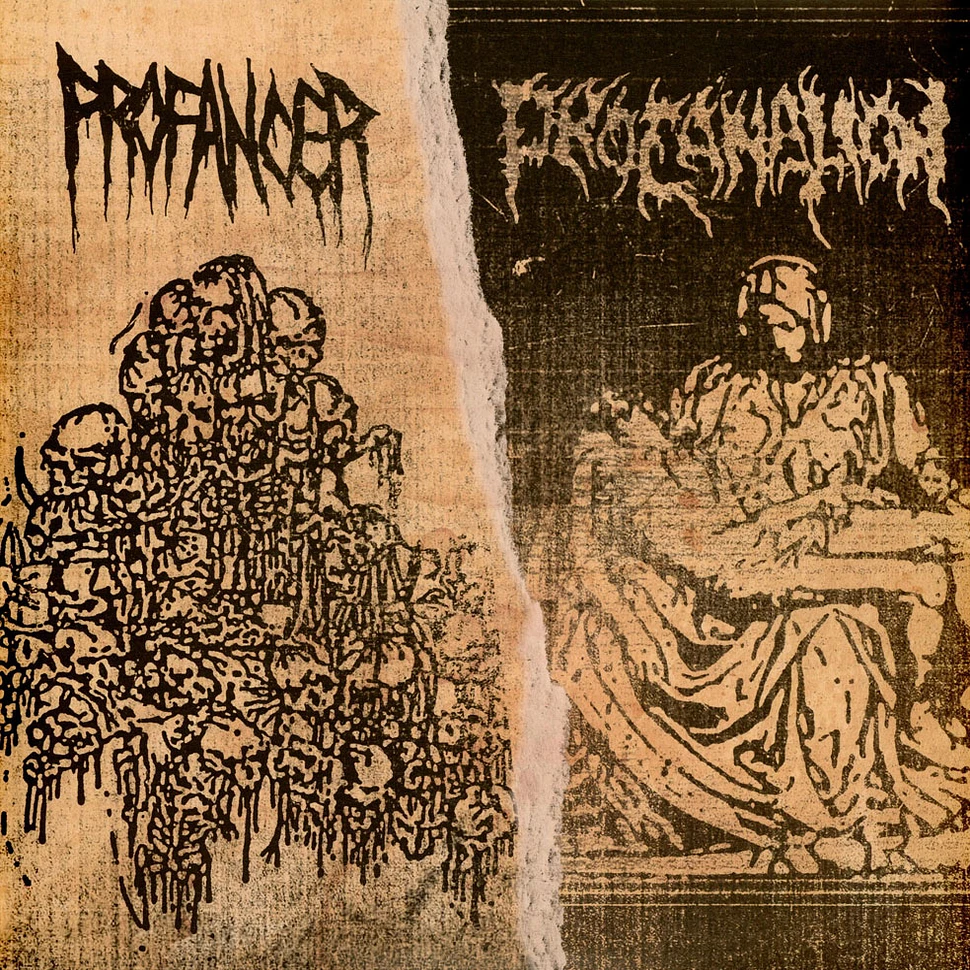 Profancer / Profanation - Split Diehard Swirl Gold Colored Vinyl Edtion ...